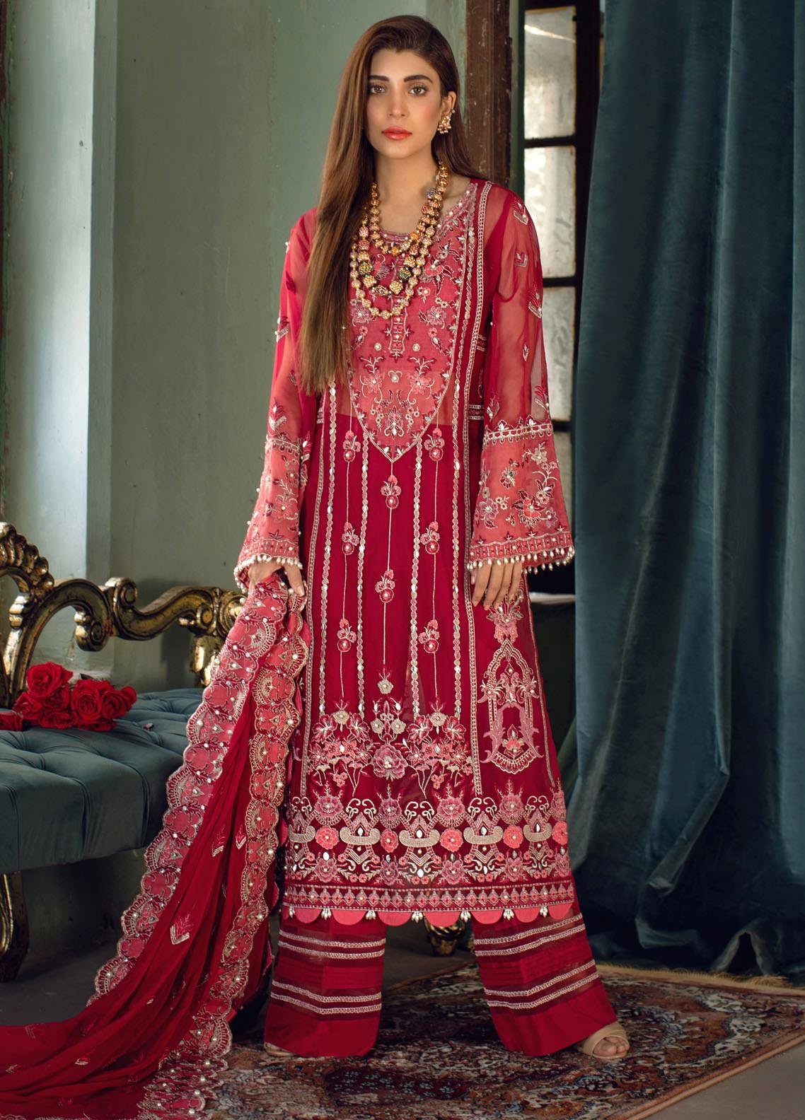 Sheeba Kapadia Embroidered Chiffon Suits Unstitched 3 Piece SHK21BR 07 ...