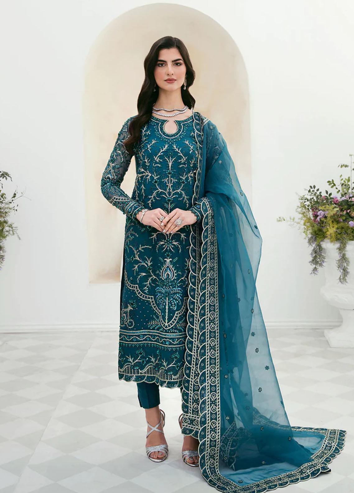 Sylvia By Akbar Aslam Embroidered Organza Suits Unstitched 4 Piece ...