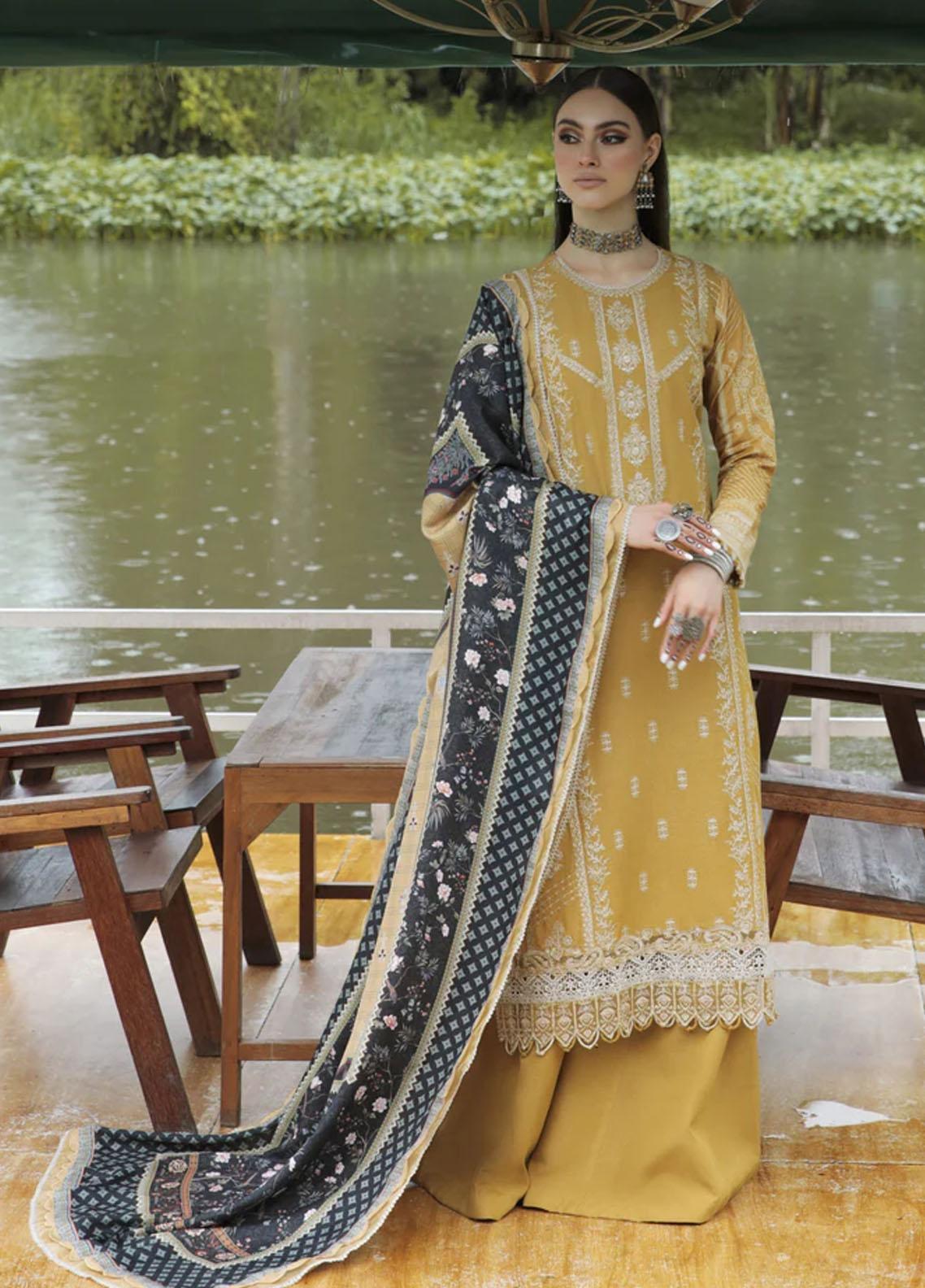 Tehzeeb By Aabyaan Embroidered Karandi Suits Unstitched 3 Piece ABY22T ...
