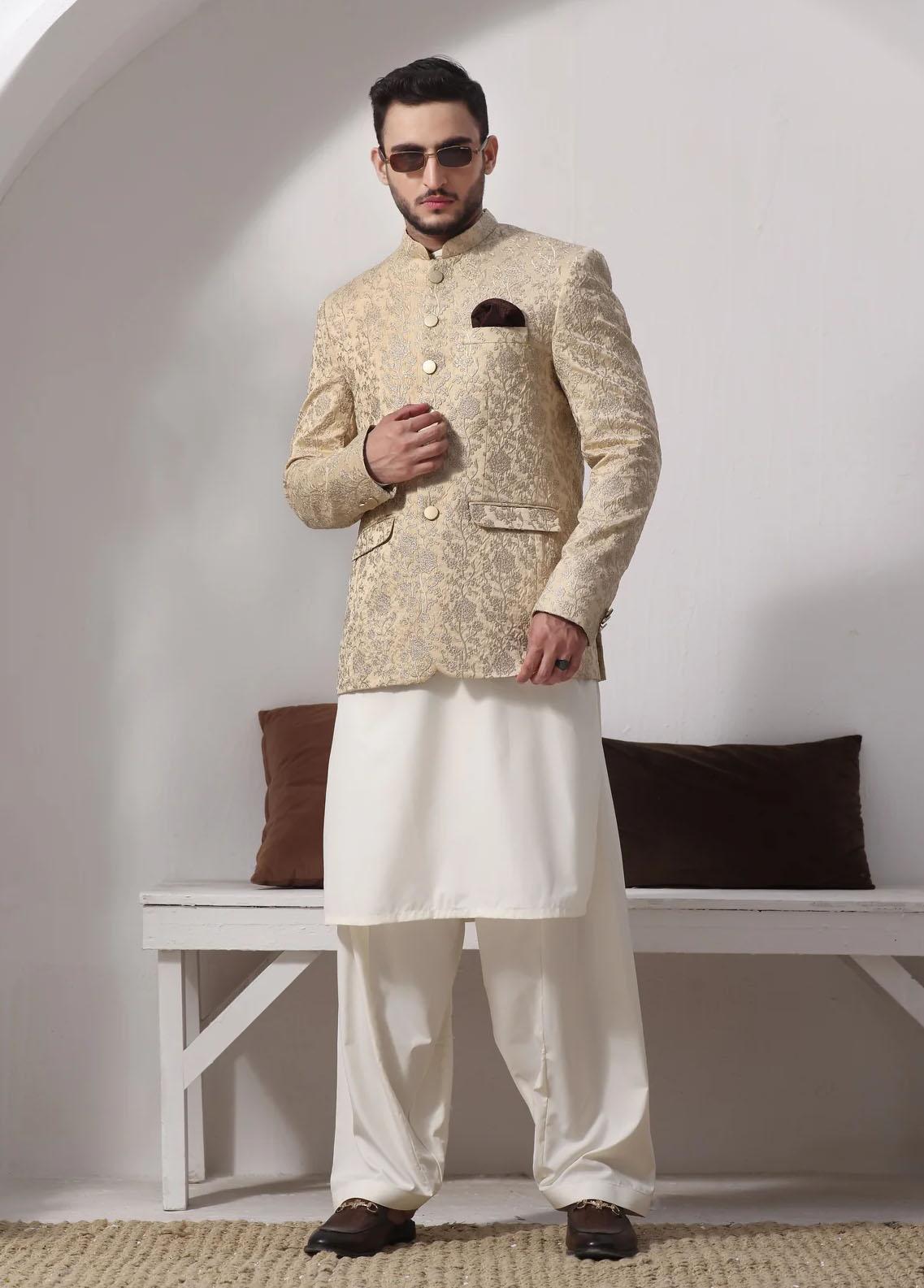 Buy The Great Master (TGM) Satin Embroidered Men Prince Coat - Prince ...