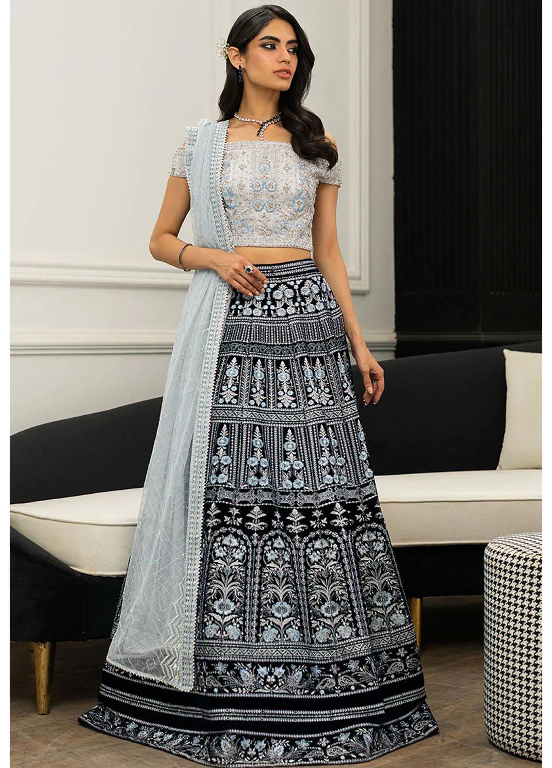 Threads & Motifs Luxury Pret Net Lehenga and Blouse 7725