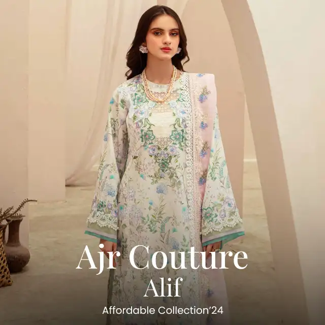 Alif Affordable by Ajr Couture Unstitched Lawn Collection 2024 ...