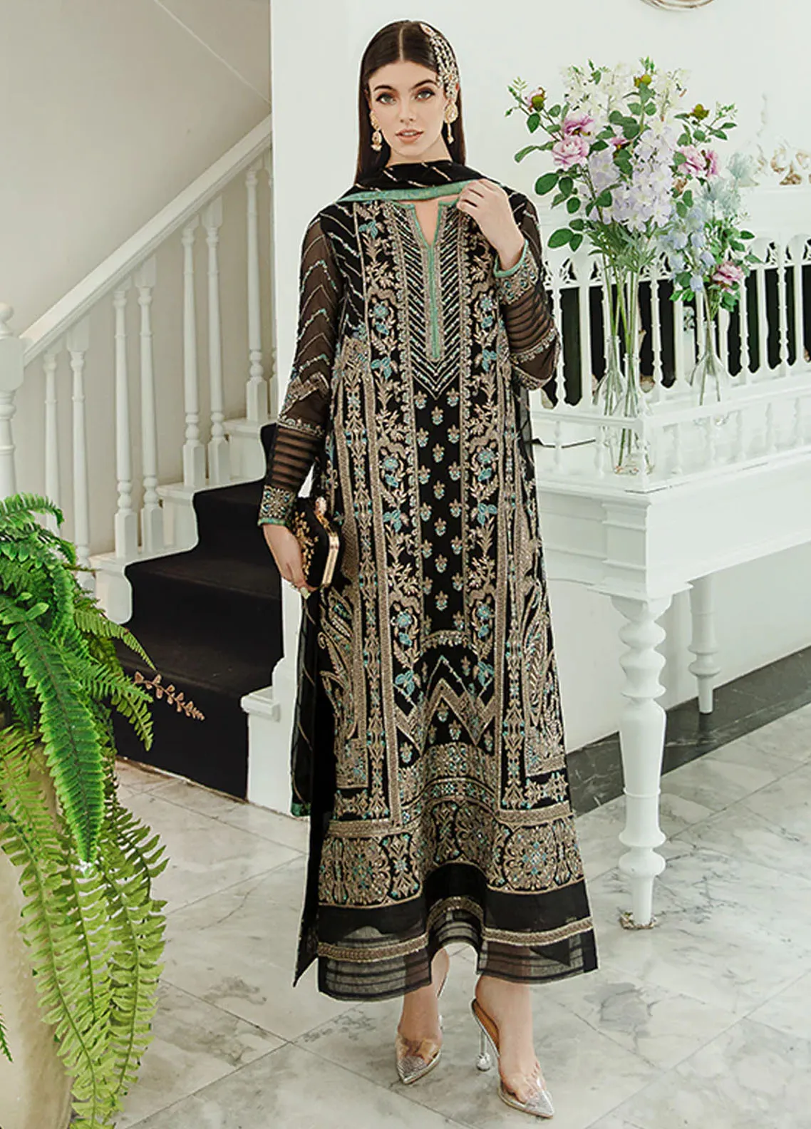 Ariya By Maryum N Maria Embroidered Chiffon Suit Unstitched 3 Piece ...