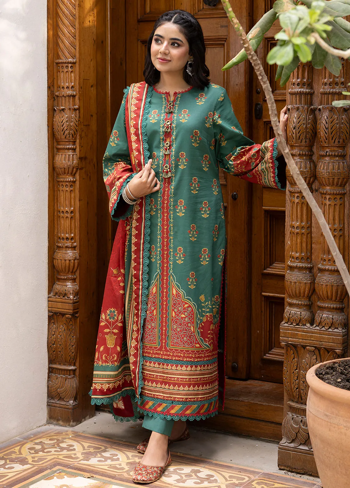 3 Piece Printed Unstitched Suits from Asim Jofa Unstitched Basic Print Collection 2024 AJGB-01