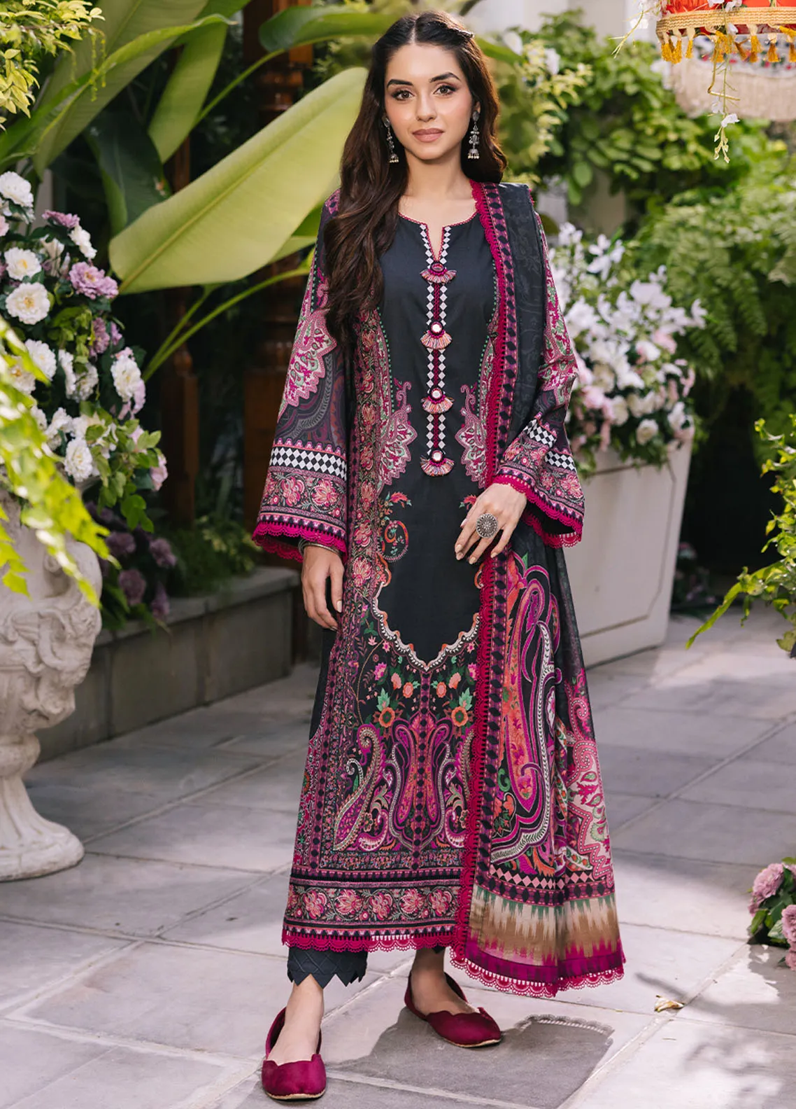 3 Piece Printed Unstitched Suits from Asim Jofa Unstitched Basic Print Collection 2024 AJGB-05