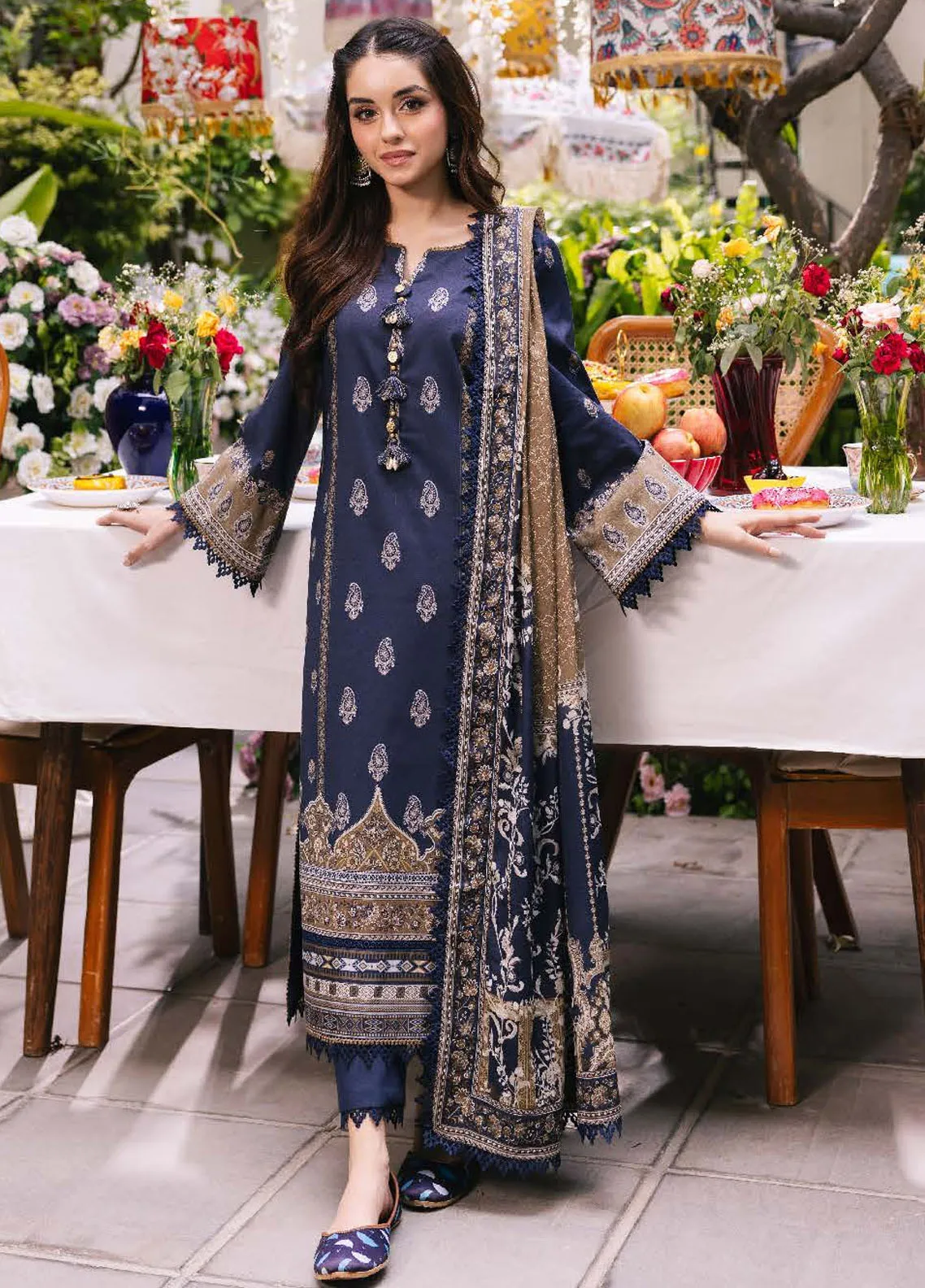 3 Piece Printed Unstitched Suits from Asim Jofa Unstitched Basic Print Collection 2024 AJGB-11