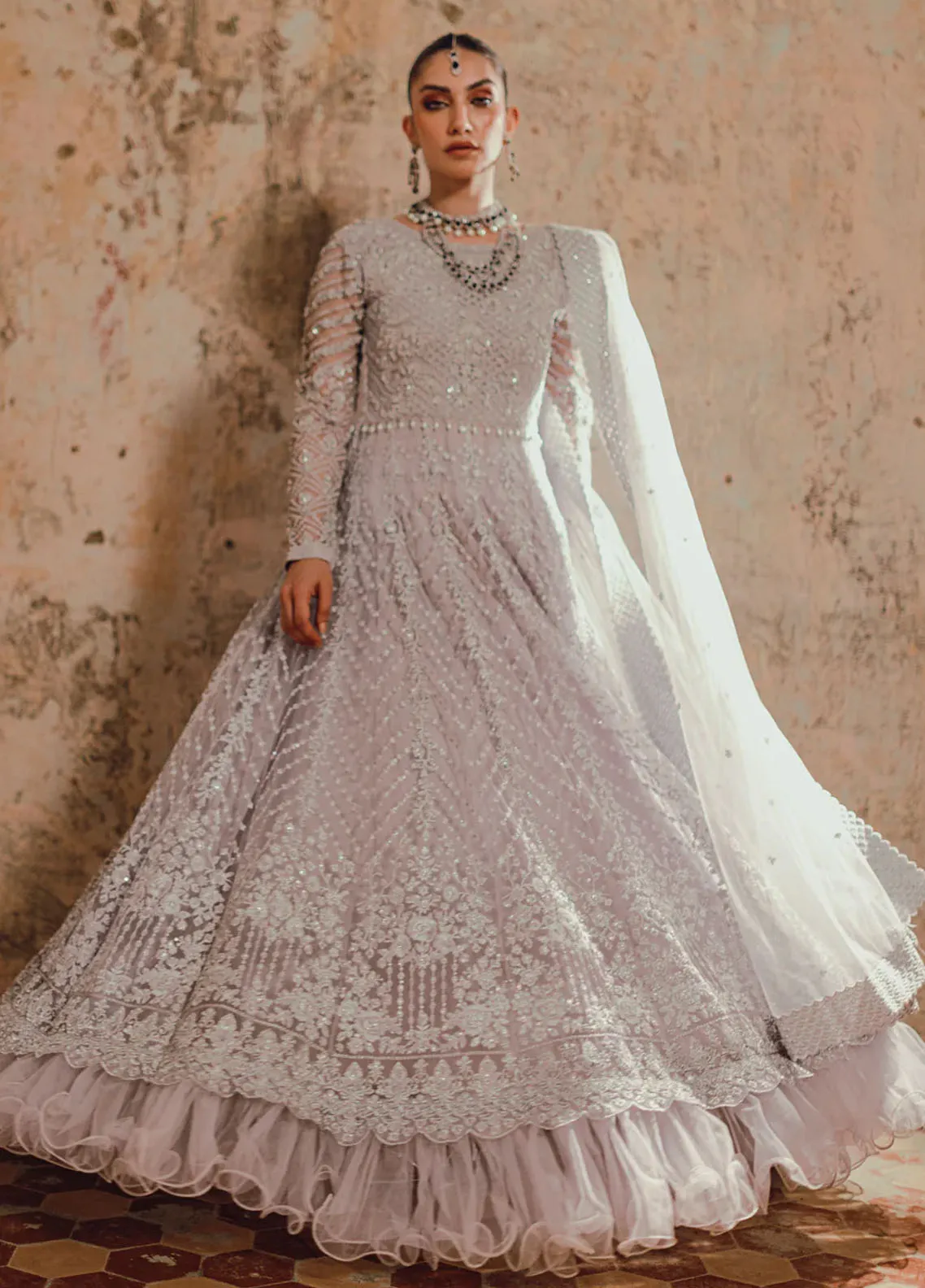 Azure Embroidered Net Suit Unstitched 3 Piece AZ24W Sehar - Formals ...