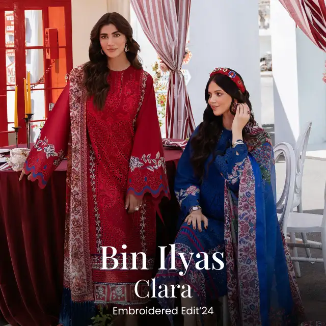Clara By Bin Ilyas Unstitched Lawn Edit 2024 | Sanaulla Store