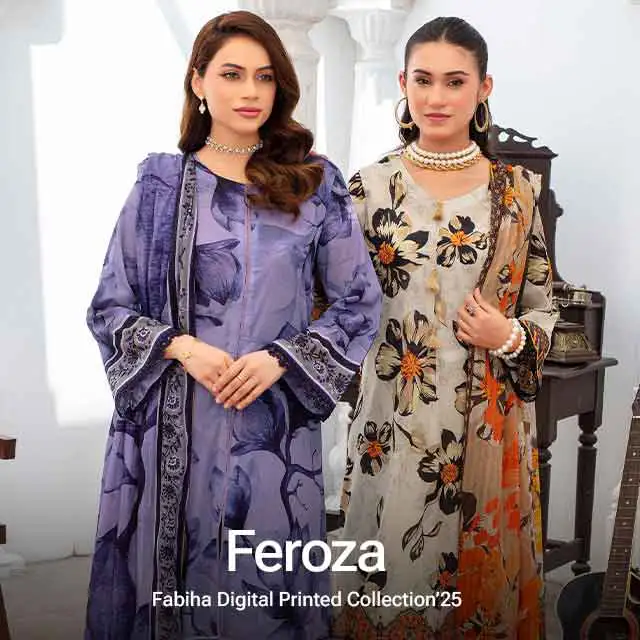 Fabiha by Feroza Digital Printed Collection 2025 Vol-4 | Sanaulla Store
