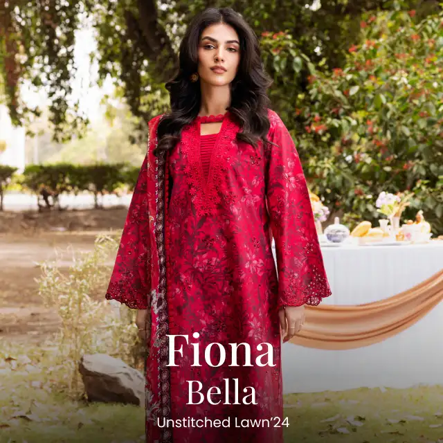 Fiona Bella Unstitched Lawn Collection 2024 - Sanaulla Store