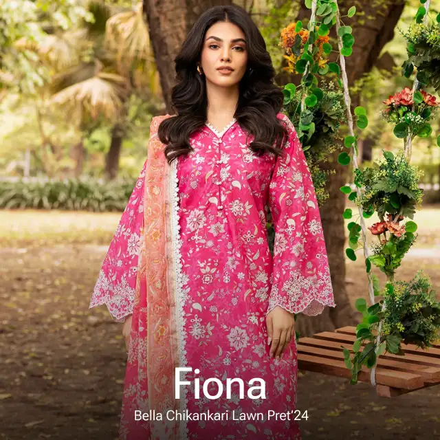 Fiona Bella Chikankari Lawn Pret Collection 2024 - Sanaulla Store