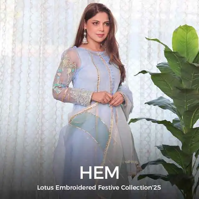 Lotus by Hem Embroidered Festive Collection 2025 | Sanaulla Store