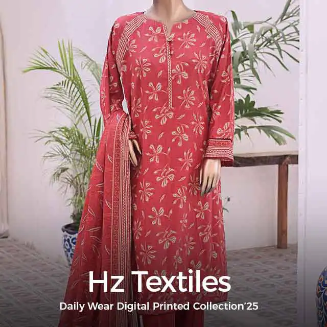 Daily Wear by HZ Textiles Digital Printed Collection 2025 | Sanaulla Store