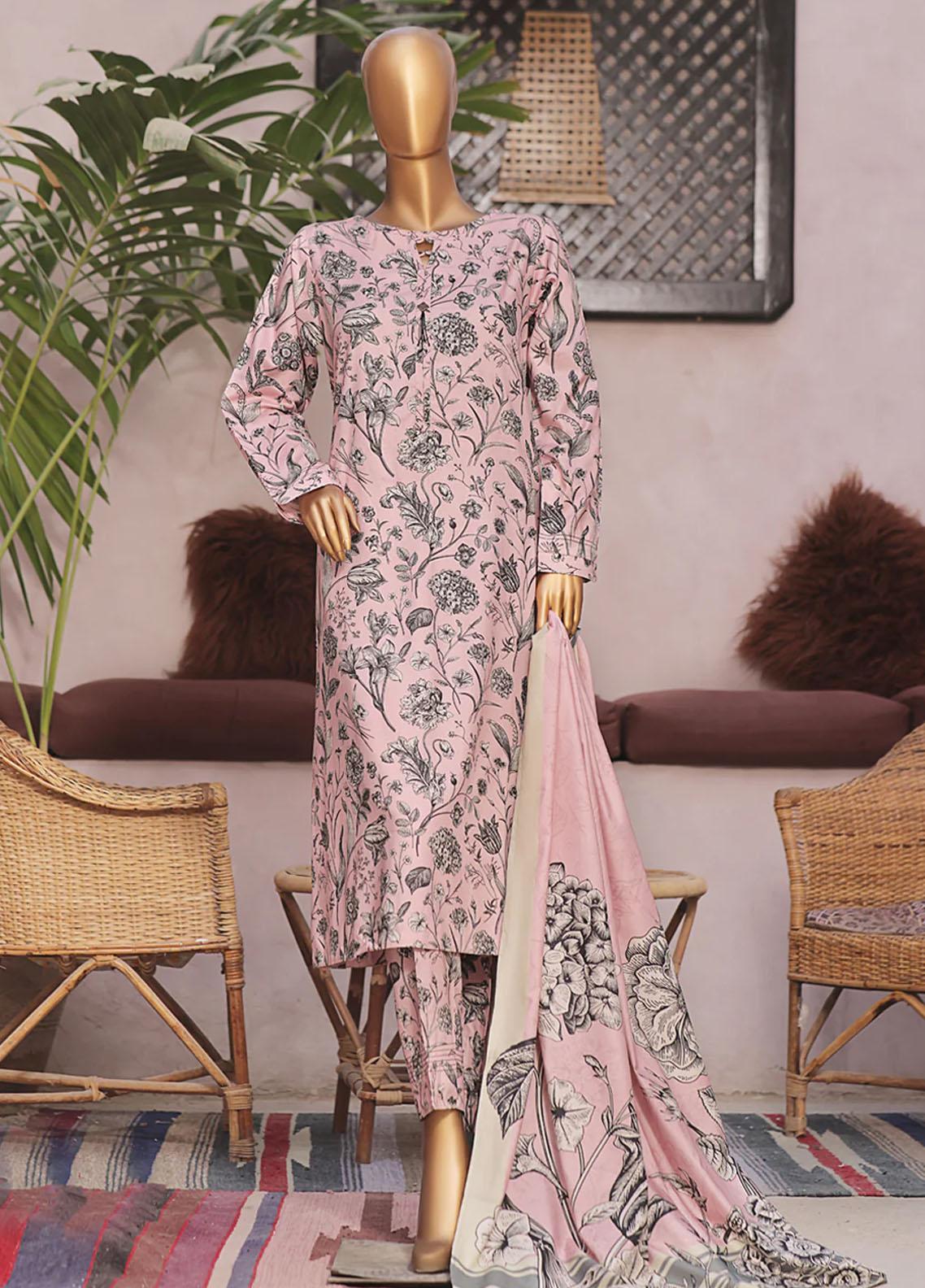 HZ Textiles Printed Linen Suits Unstitched 3 Piece HZ23PL3 LWP-06 ...