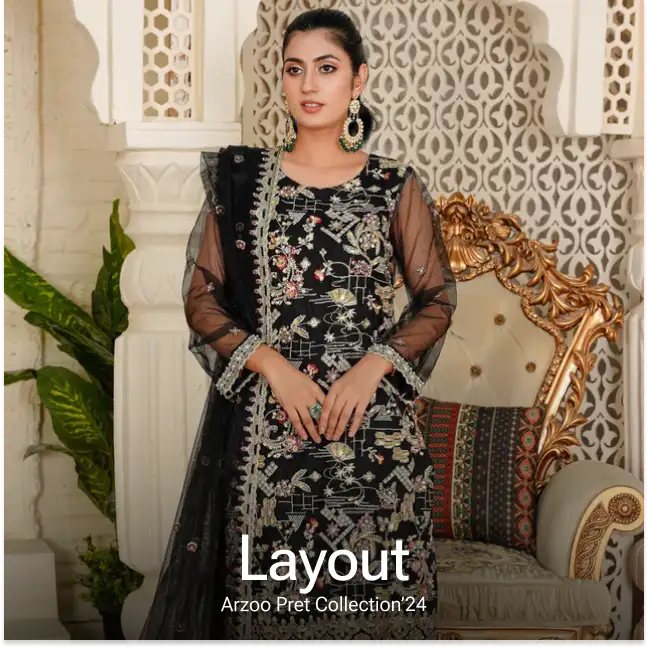 Arzoo By Layout Pret Collection 2024 | Sanaulla Store