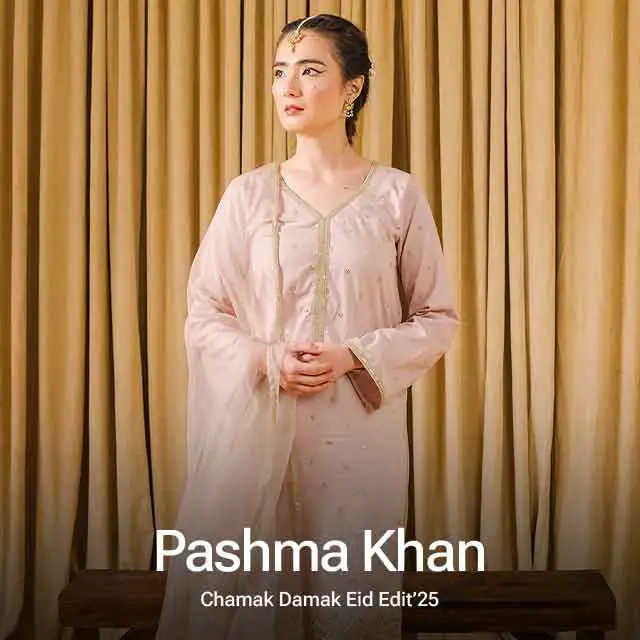 Chamak Dhamak by Pashma Khan Eid Edit 2025 | Sanaulla Store