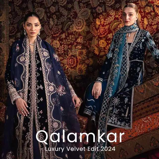 Qalamkar Unstitched Luxury Velvet Edit 2024 - Sanaulla Store
