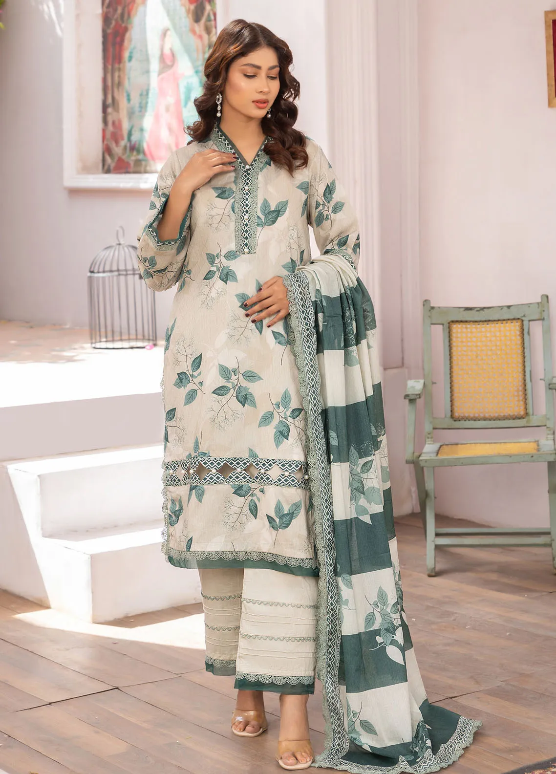 Rang E Noor By Humdum Printed Lawn Suit Unstitched 3 Piece HD24R D-05 - Summer Collection