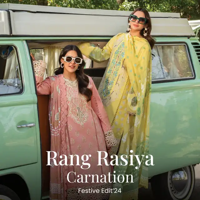 Rang Rasiya Carnation Unstitched Festive Edit 2024 - Sanaulla Store