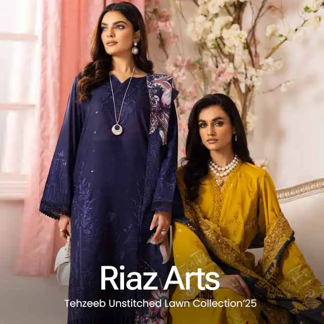 Riaz Arts Tehzeeb Unstitched Lawn Collection 2025-Sanaulla Store