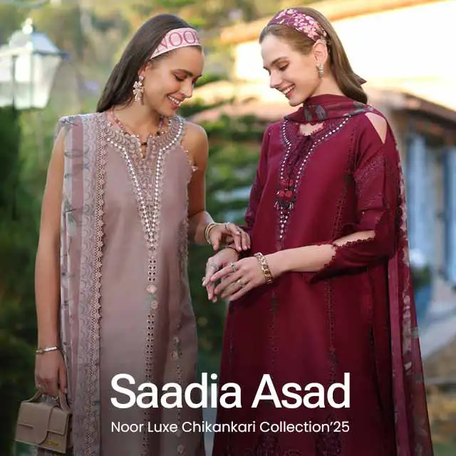 Saadia Asad Noor Luxe Chikankari Collection 2025- Sanaulla Store