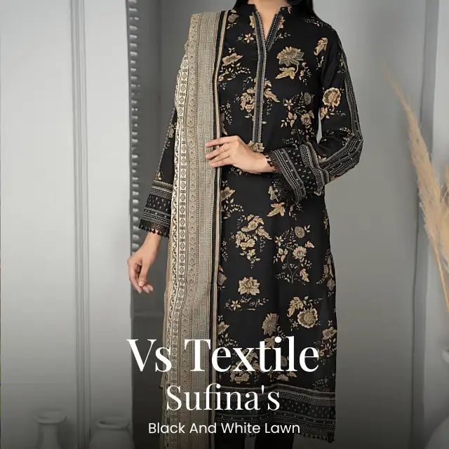 Sufinas By VS Textile Black And White Lawn Collection 2024 | Sanaullah ...